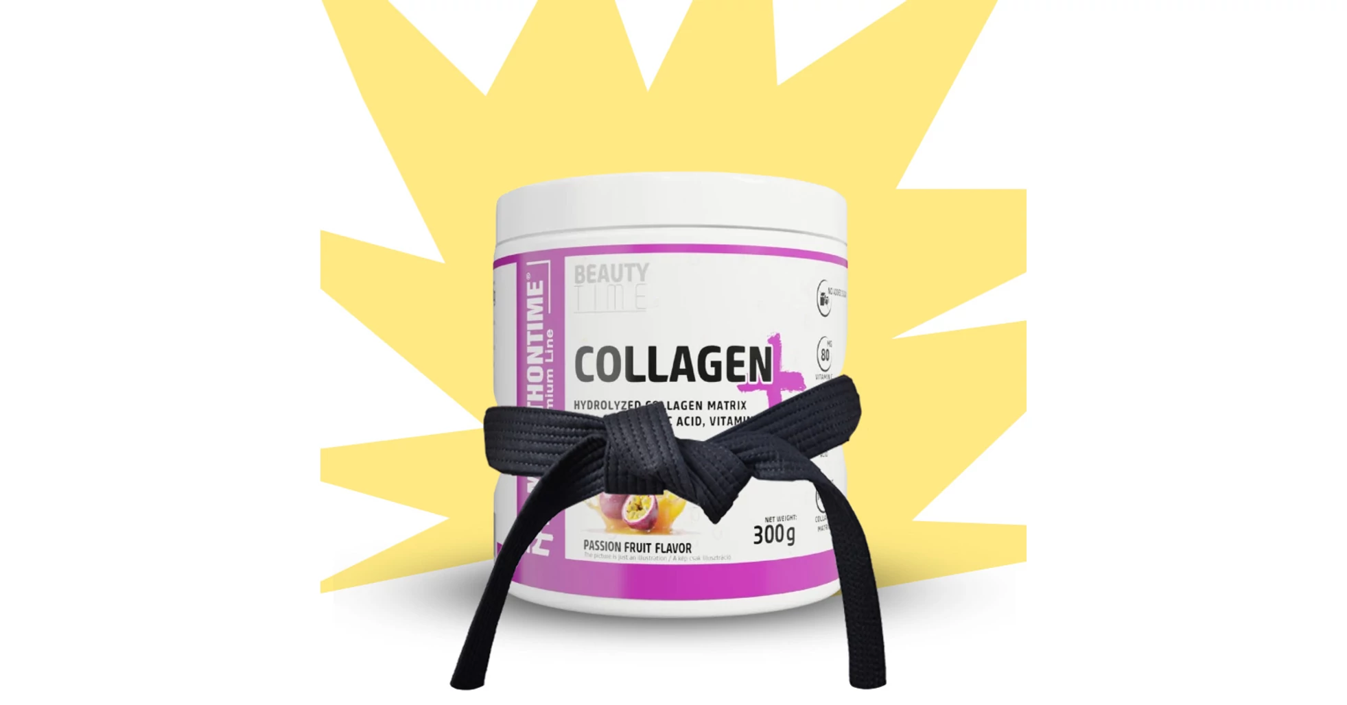 Marathontime Collagen 300 g – Passion Fruit íz, bőrfiatalítás