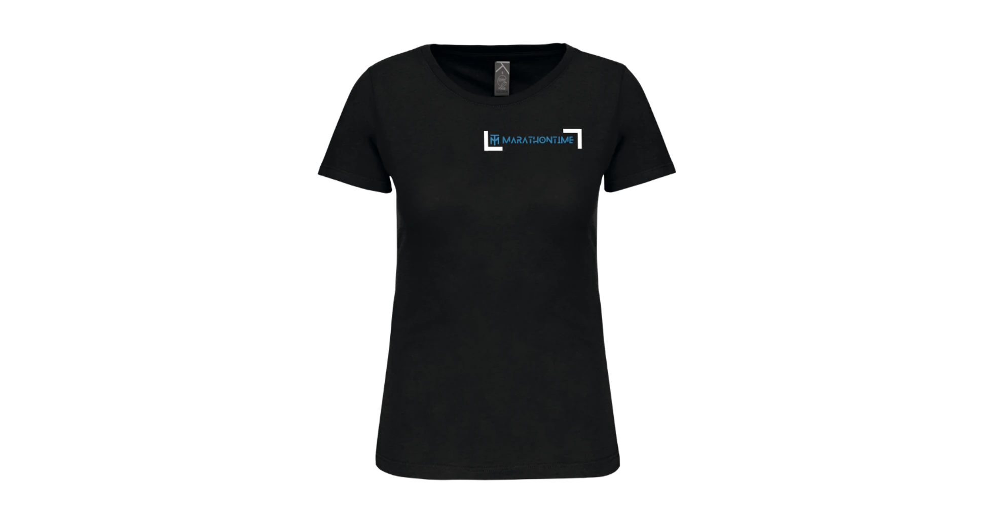 Round-neck Women's short-sleeve black T-shirt - Shaker