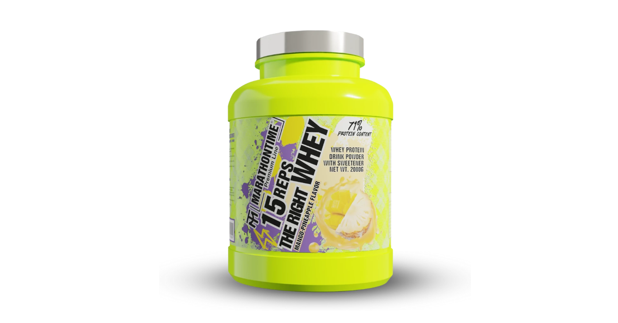 Marathontime The Right Whey - Mangó-Ananász Fehérje koncentrátum 2000g