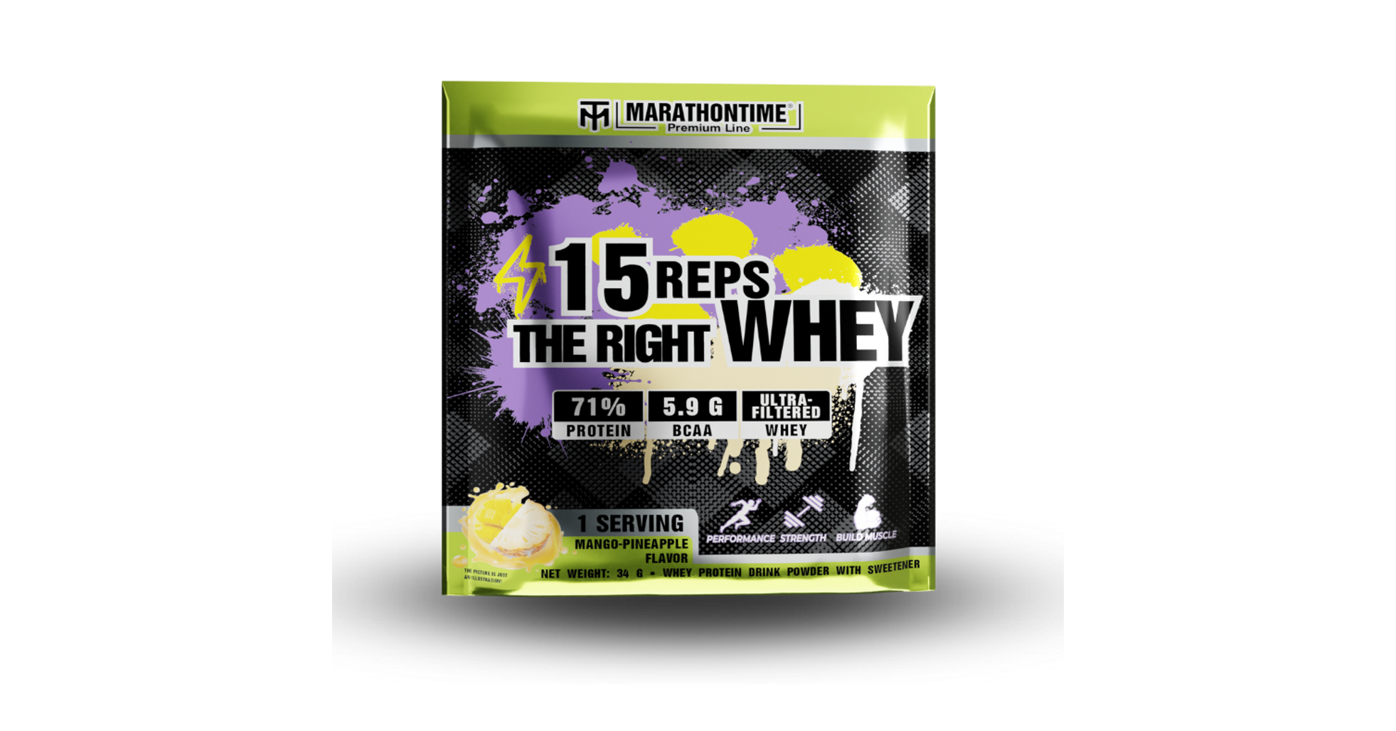 MT Protein 15 reps the right Whey 34g Mango-pineapple EU |Marathontime ...