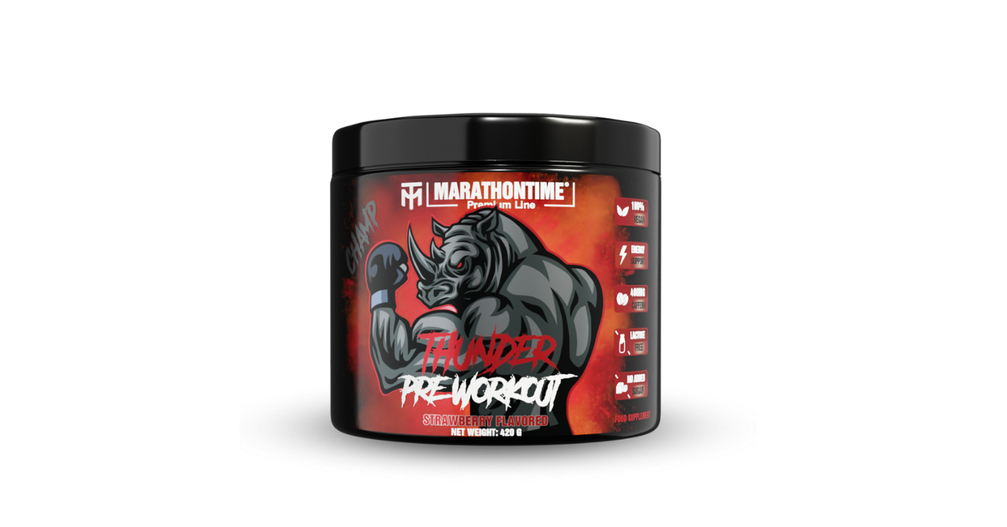 THUNDER Pre-Workout pre-workout energizer 350g - 2 flavors, 2 packages ...