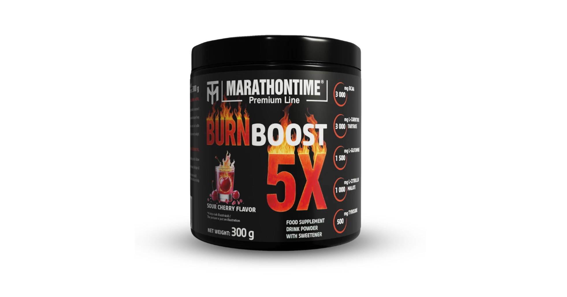 Marathontime Burn Boost 5X – Sour Cherry, magas intenzitású formula